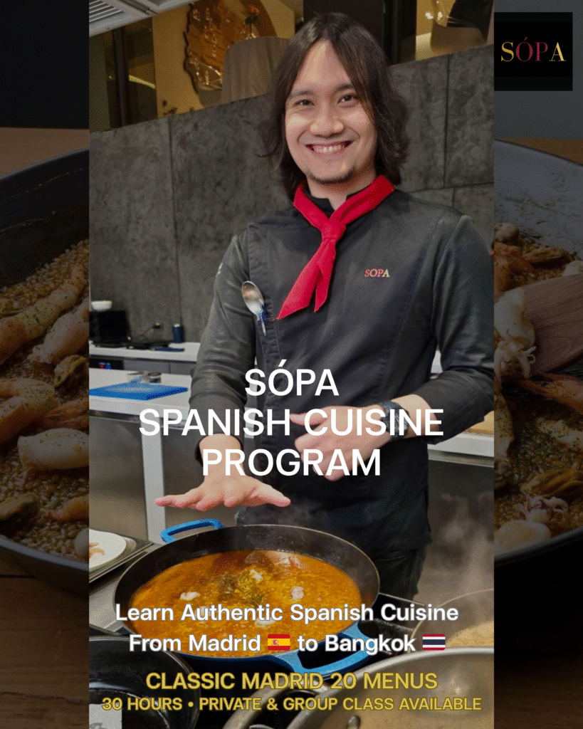 เรียนทำอาหารสเปน ที่ SÓPA Restaurant กรุงเทพ - SOPA Restaurant